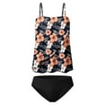 Amzcrzy Tankini Swimsuits Bandeau Top Tropical Floral Print Two Piece ...