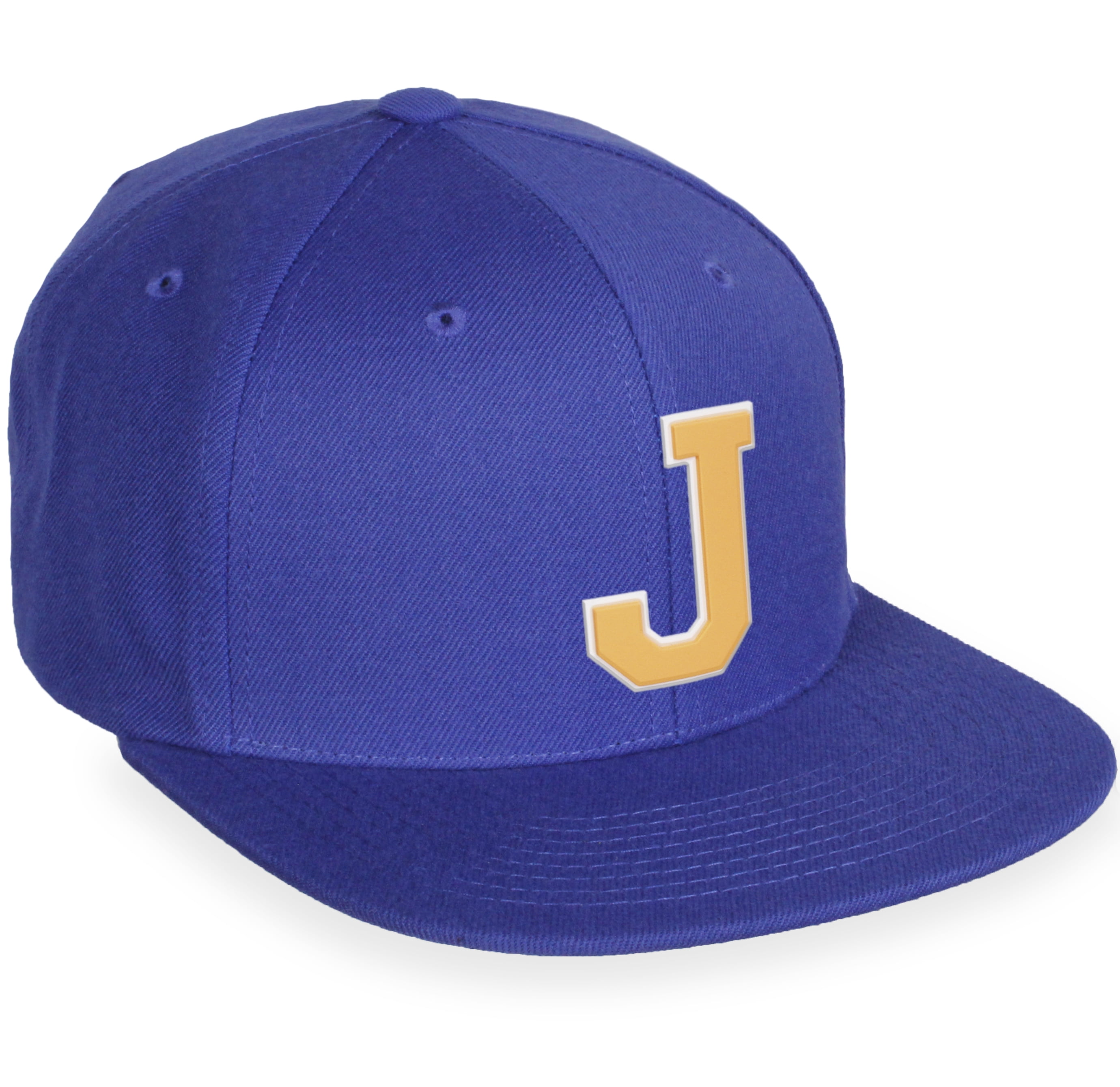 Daxton Classic Snapback White Neon Orange A to Z Letters Flat Bill ...