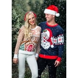 FUN.COM Womens Gingerbread House Ugly Christmas Sweater, Cotton Acrylic ...