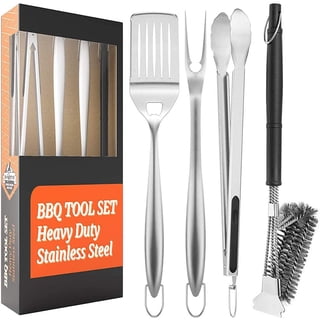 Expert Grill Stainless Steel 4-piece BBQ Tool Set with Soft Grip Handles - Walmart.com