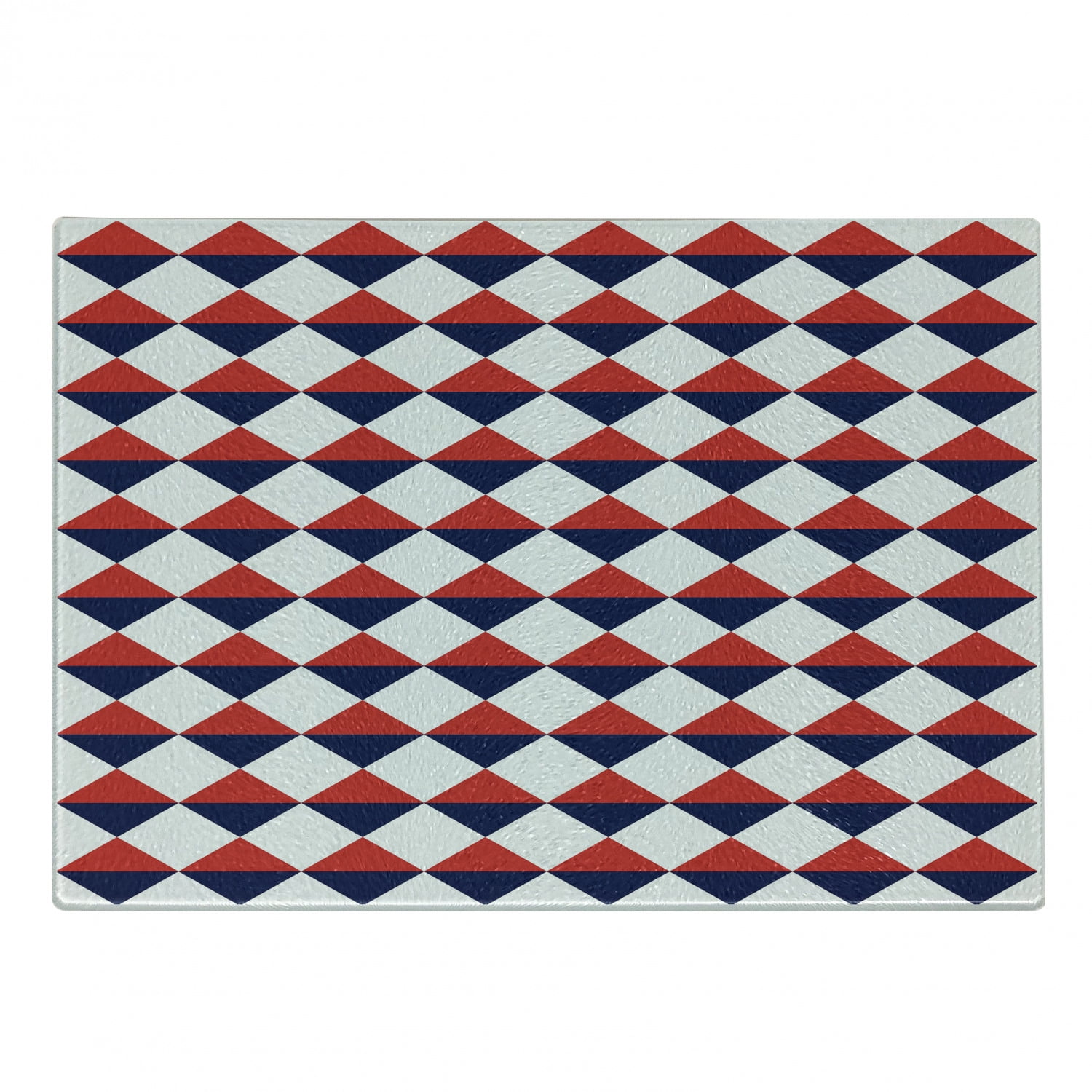 Americana Cutting Board, Half Triangles Diamond Shapes Retro Navy ...