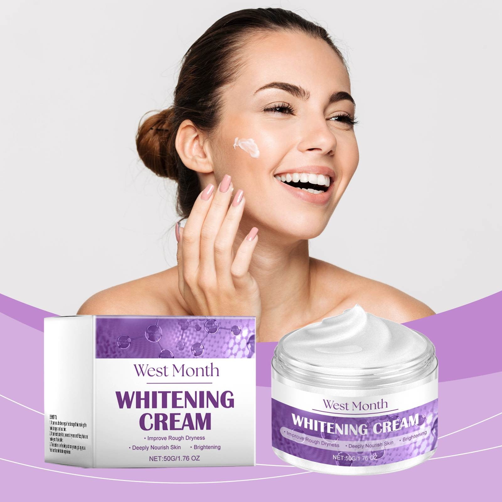 Puntoco La crema facial hidratante y blanqueadora con polipéptidos ...