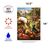 Toland Home Garden Autumn Farm Fall Flag Double Sided 12x18 Inch ...