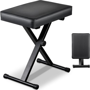 ChromaCast Padded Adjustable X Style Keyboard Piano Bench Seat Chair ...