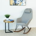 Mid-Century Modern Jayce Gray Rocking Chair - Walmart.com