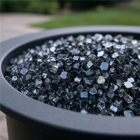 HomeRoots 479097 Red Round Reflective Fire Pit Glass - Walmart.com