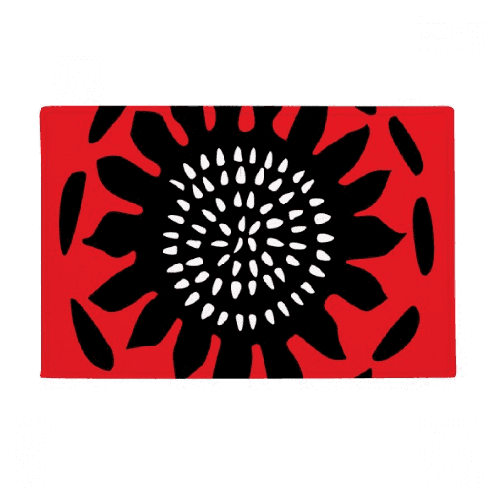 Sunflower Outline Celebrate Mexico Totems Ground Mat Non Slip Floor