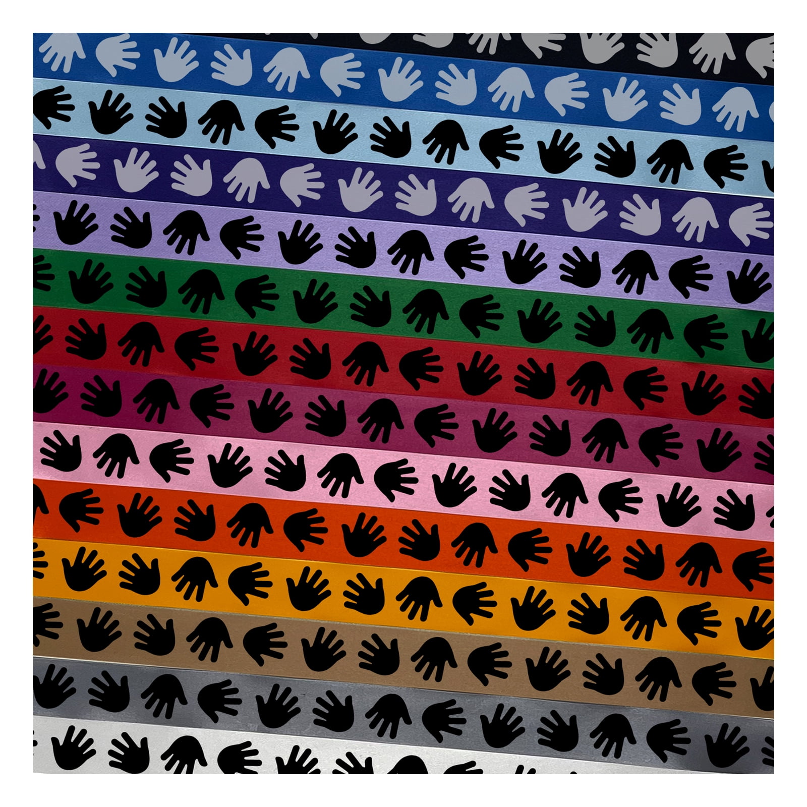 Handprint Solid Satin Ribbon for Gift Wrapping Bows Craft DIY Projects ...