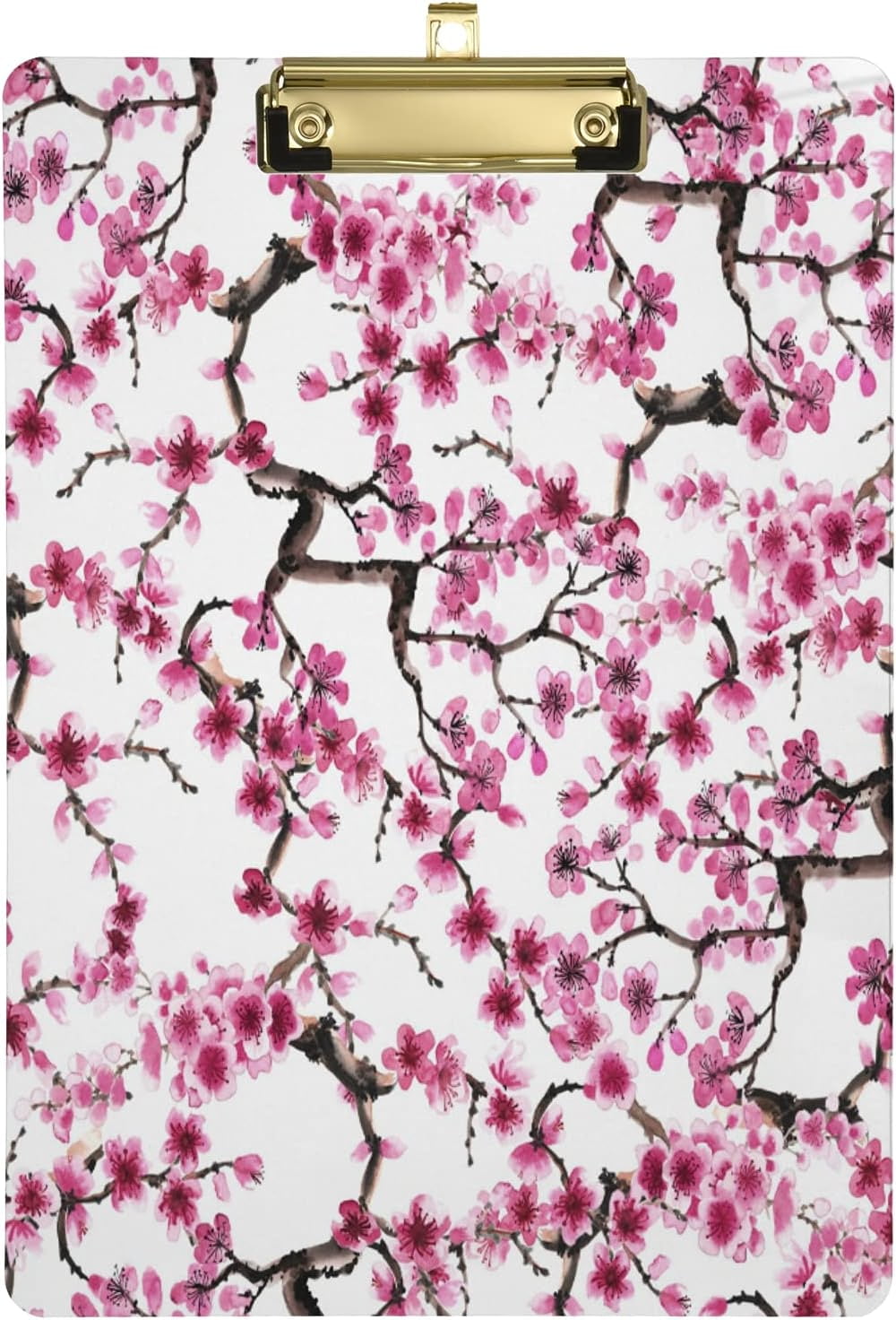 ZHANZZK Cherry Blossom Flower Watercolor Pink Clipboard Hardboard Wood ...
