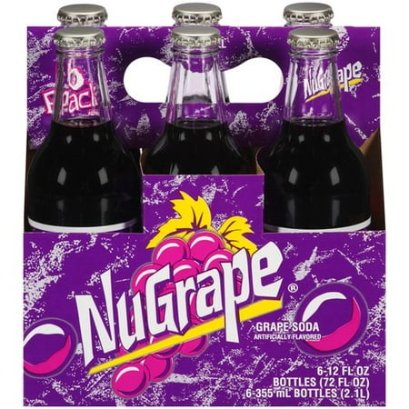 NuGrape Grape Soda, 12 fl oz, 6 pack - Walmart.com