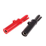 2 Pieces Alligator Clips with Button Plastic Terminal Test Clamps for ...