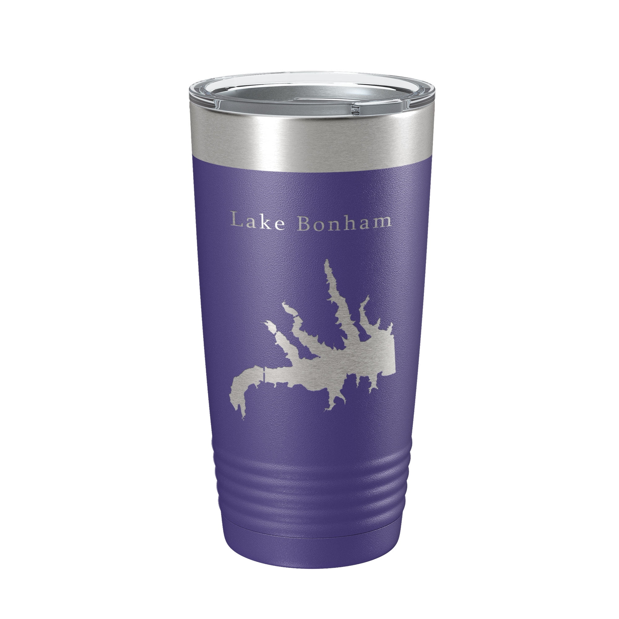 Lake Bonham Map Tumbler Travel Mug Insulated Laser Engraved Coffee Cup ...