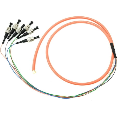 Ultra Spec Cables 6 Strand Multimode OM1 62.5/125 ST-UPC Fiber Pigtail ...