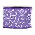 Northlight Swirl Wired Spring Craft Ribbon - 2.5" x 10 Yards - Purple ...