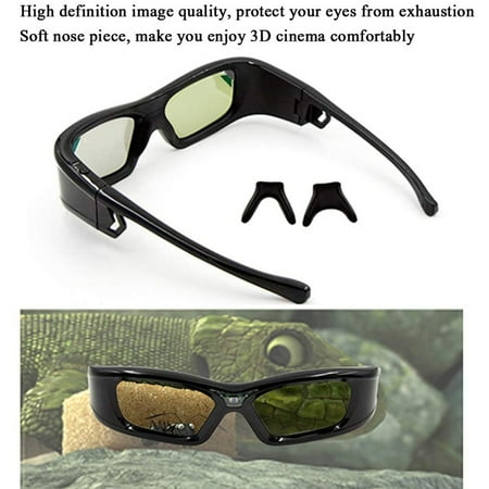 Ultra-Clear HD DLP-Link 3D Active Rechargeable Shutter Glasses for All ...