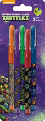 Colored Gel Pens - Teenage Mutant Ninja Turtles - 5pk New Stationery ...
