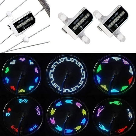 Bike Wheel Lights, 2 Pack Bicycle Wheel Lights Waterproof Ultra Bright ...