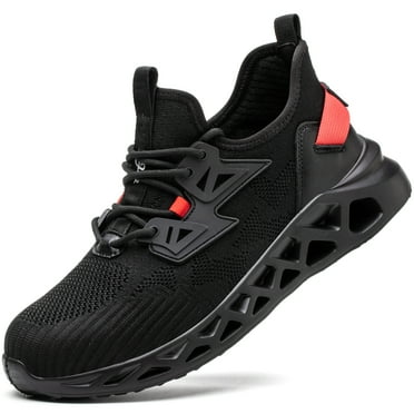 Tanleewa Men's Steel Toe Work Shoes Lightweight Breathable Safety Shoe ...