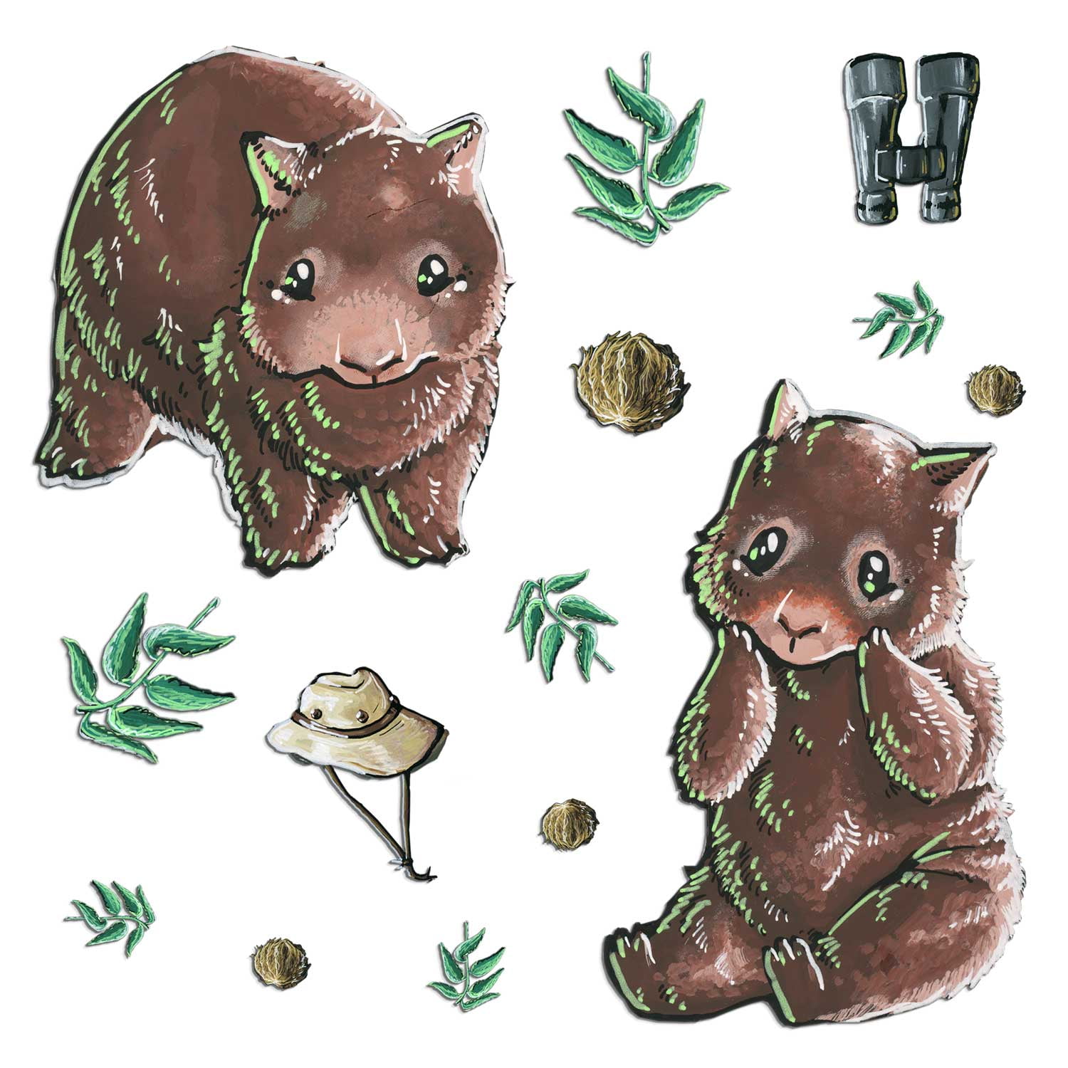 Cohas Removable Vinyl Wall Decals for Baby Nursery or School, Outback ...