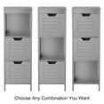 Costway: Gray Wooden Bathroom Floor Cabinet, Multifunction Storage Rack ...