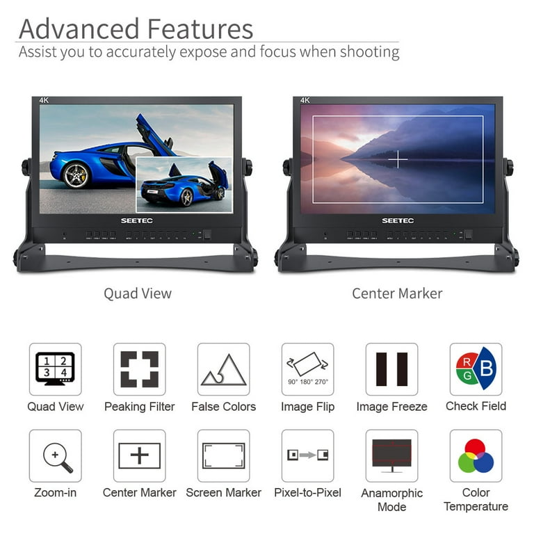 Seetec ATEM156 15.6 inch 4K HDMI Inputs Outputs Quad Split Seetec ATEM156 15.6 inch 4K HDMI Inputs Outputs Quad Split