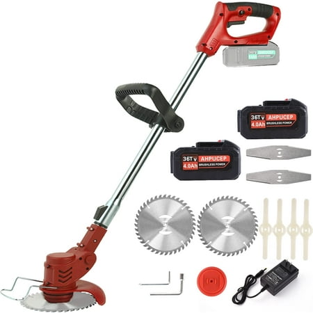 Weed Wacker Electric Brush Cutter with 3Type Blades,Stringless Weed ...