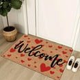 Elainilye Valentine's Day Welcome Doormat Red and Pink Heart Sweet Rug ...