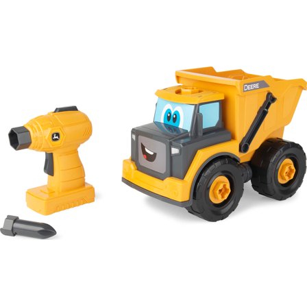 John Deere Kids Toy Build-a-Buddy Dump Truck with Free Rolling Wheels ...
