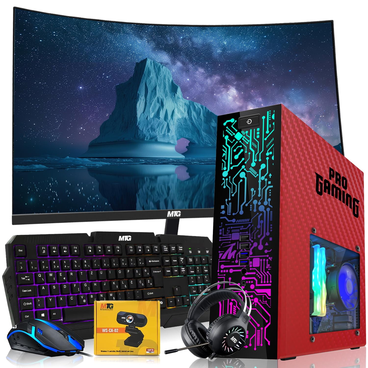 Restored Hp Carbon Red Desktop Computer PC–Intel Core i5,16GB ARGB RAM,512GB SSD,GT-1030 Graphic ...