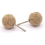 Rii Brand Jute Rope Door Knobs Rustic Decorative Rope Knots Set of 6, 2 ...