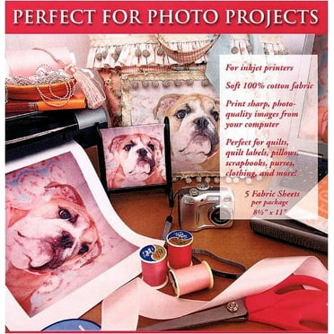Inkjet Printable Fabric Sheets 8.5"X11" 25/Pkg-Warm White - Walmart.com