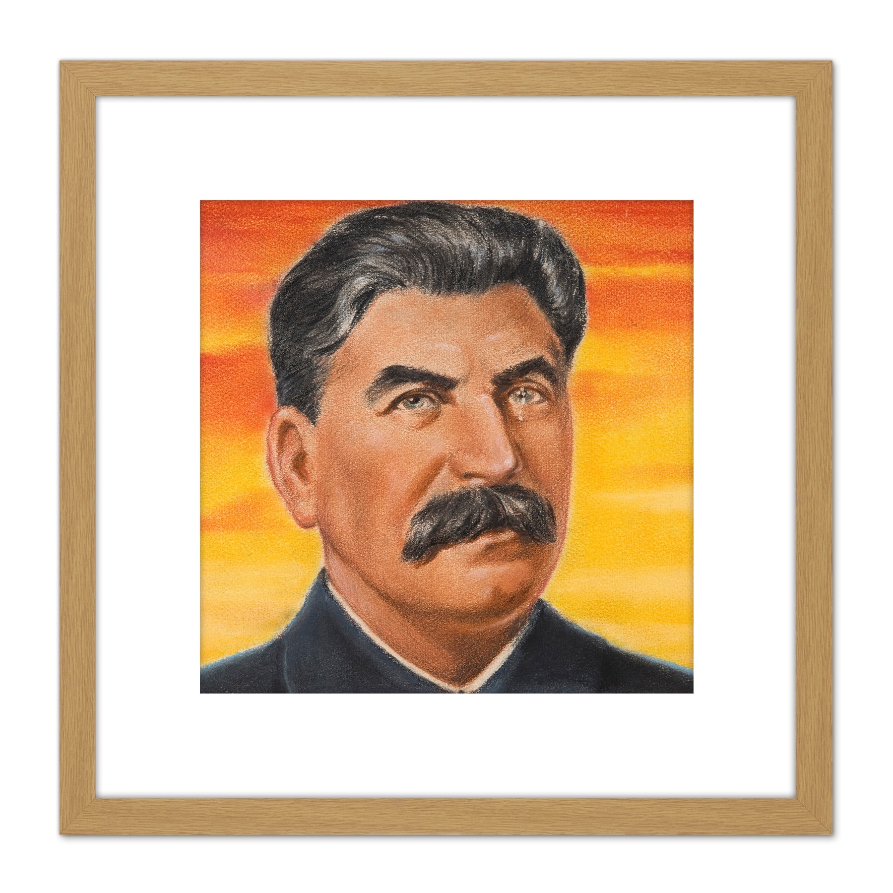 Tymim Faces WWII War USSR Marshal Joseph Stalin 8X8 Inch Square Wooden ...