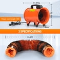 Industrial Utility Blower, High-Velocity Ventilation Extraction, with ...