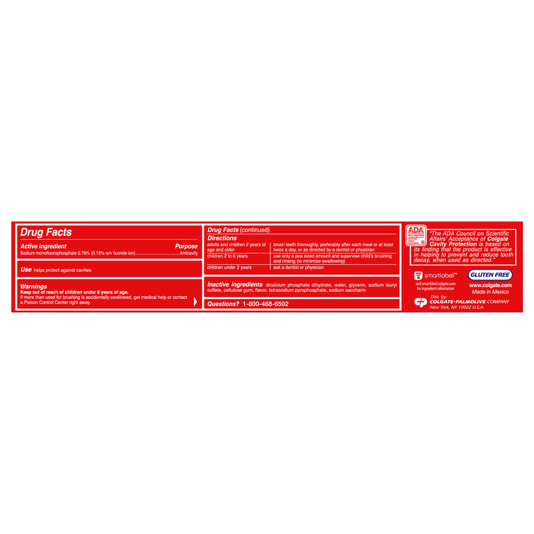 Fluoride Toothpaste Warning Label