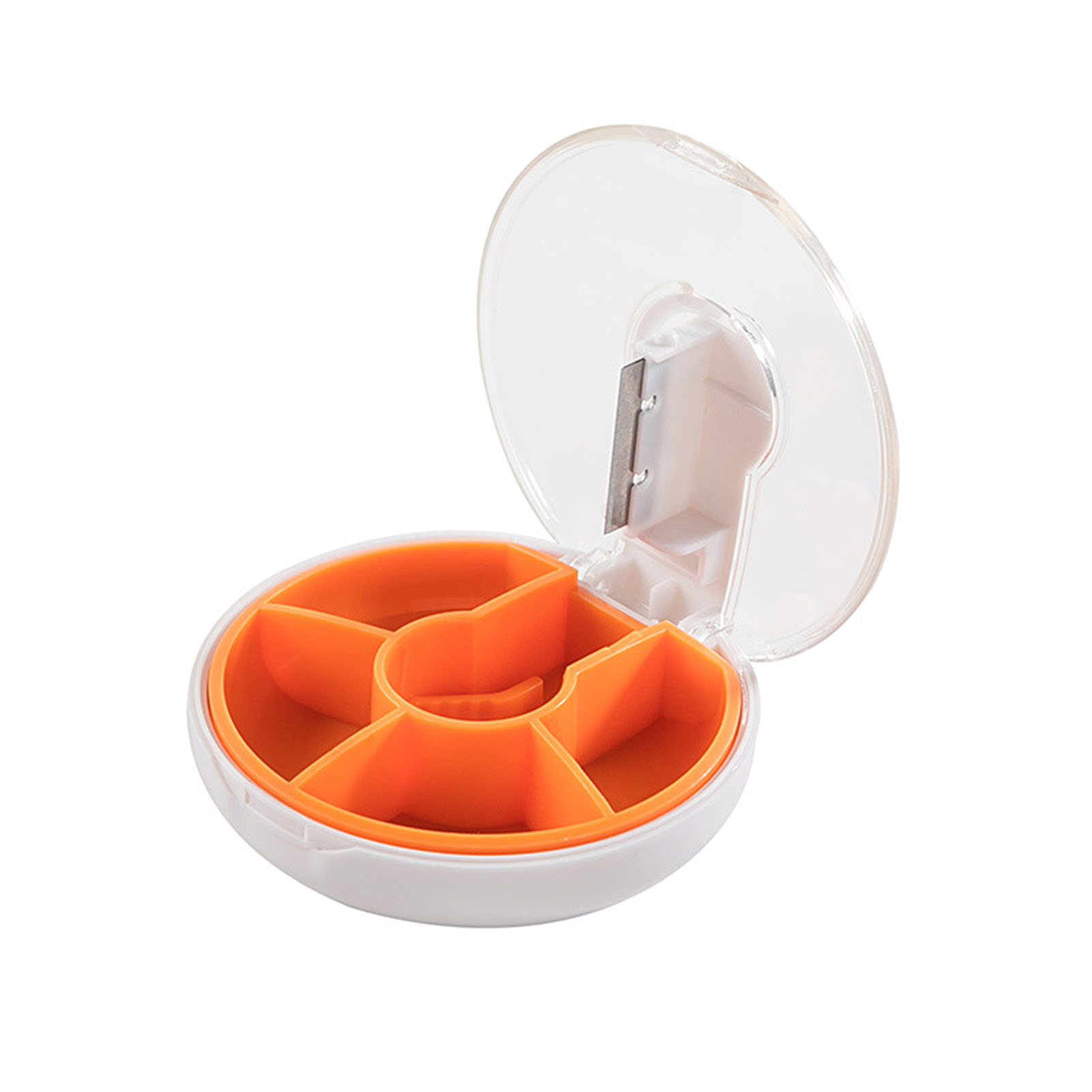 Multifunction Pill Organizer Round Weekly 7 Days, Pill Case Once a Day ...