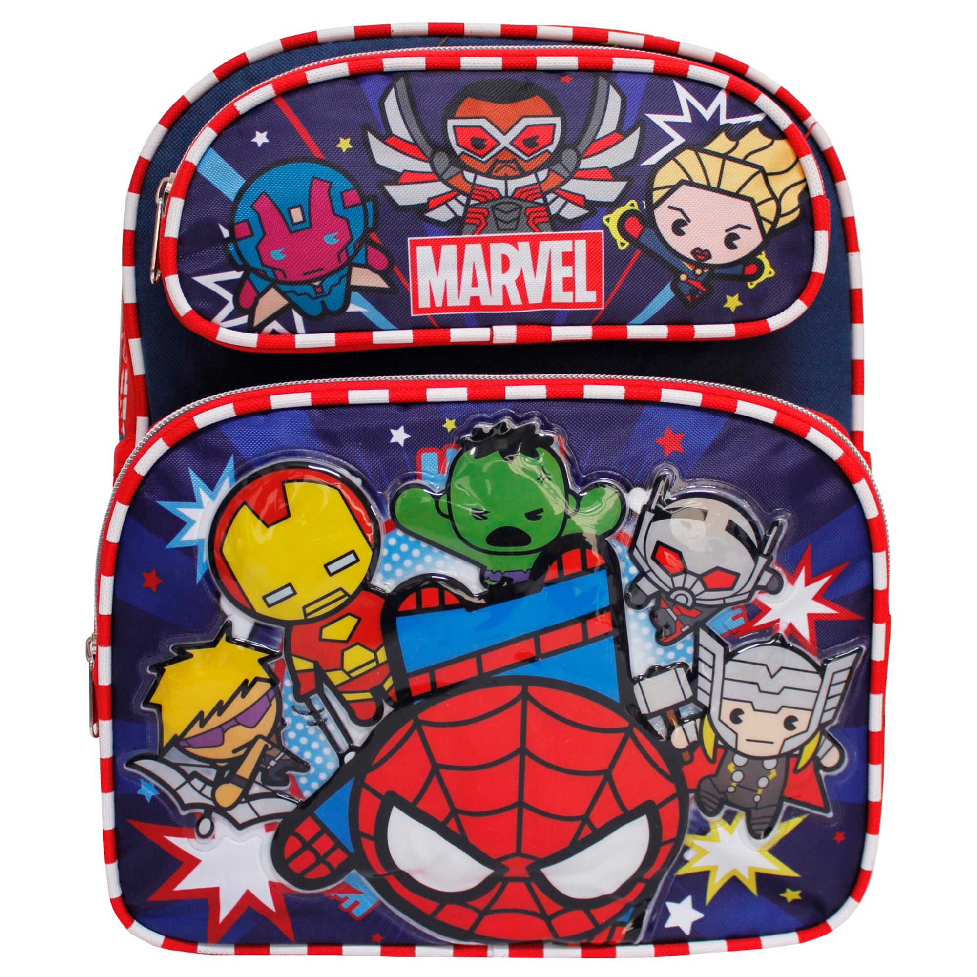 Marvel Avengers Cartoon Red & Blue 12" Backpack- All Characters ...