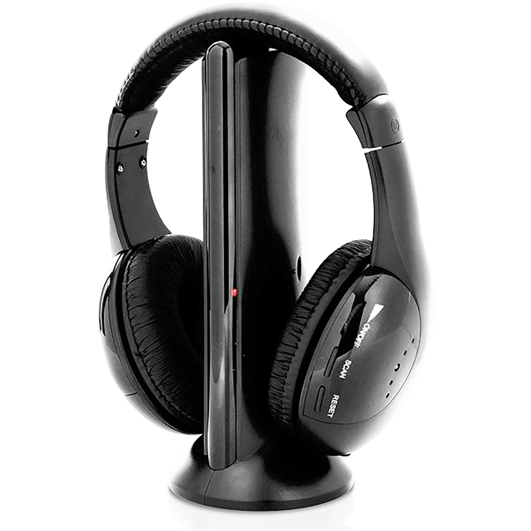 New TV Headphone Headset 5 in1 Wireless RF & Transmitter PC Audio ...