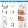 1 Box 72Pcs Leverback Earring Hooks Silver Clip on Earring Convert ...