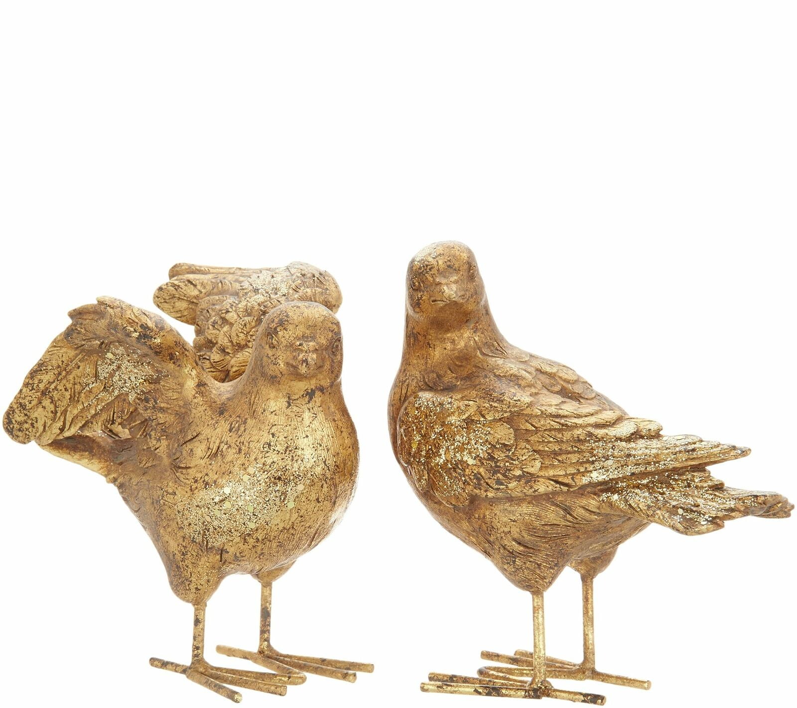 2-Piece Standing Dove Figurines by Valerie in Gold - Walmart.com