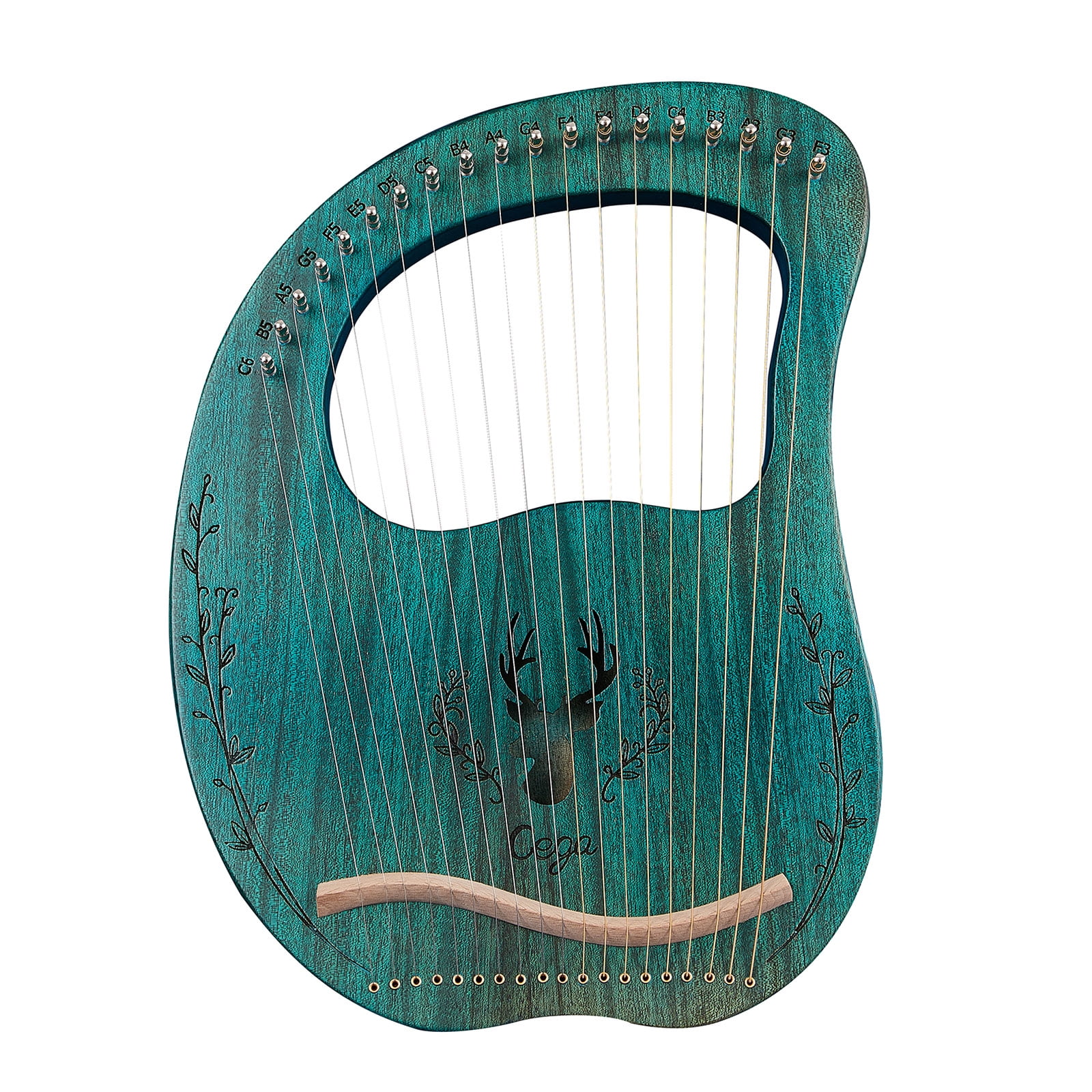 Dcenta 19-String Wooden Lyre Harp Resonance Box String Instrument with ...