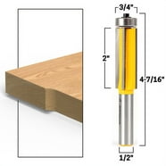 Yonico 2" Height X 1/2" Diameter Flush Trim Router Bit - 1/2" Shank ...
