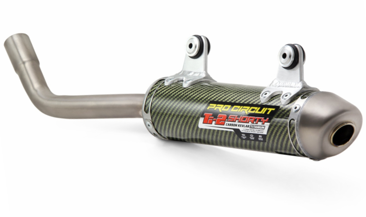 Pro Circuit R304 Shorty Ti-2 Carbon Fiber Silencer w/Titanium End Cap ...
