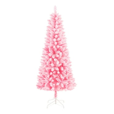 Yaheetech 6ft Pre-lit Artificial Christmas Tree with Foldable Stand ...
