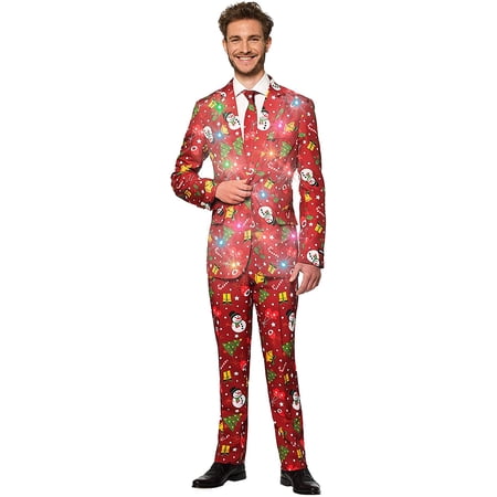 Light-Up Christmas Suits for Men in Different Prints – Ugly Xmas ...