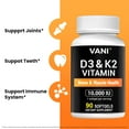 Vitamin D3+K2 10 000 IU - 3 Month Supply HIGH Potency - Immune & Joint ...