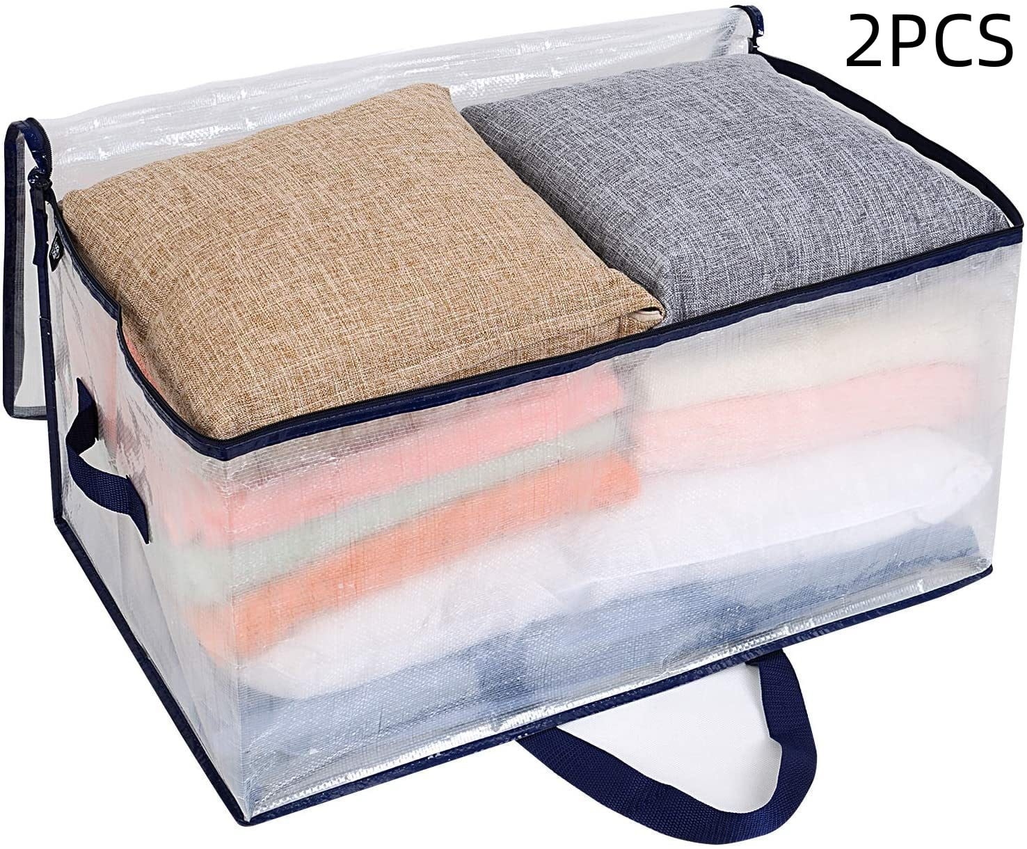 Casewin 2 Pack Extra Large Moving Storage Bags with Zippers, Foldable ...