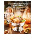Chafing Dish Buffet Set - 5 Qt 2 Pack Stainless Steel Chafer, Round ...