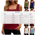 Ihhxva Women's Sleeveless Tank Top Square Neck Moisture-Wicking Summer ...