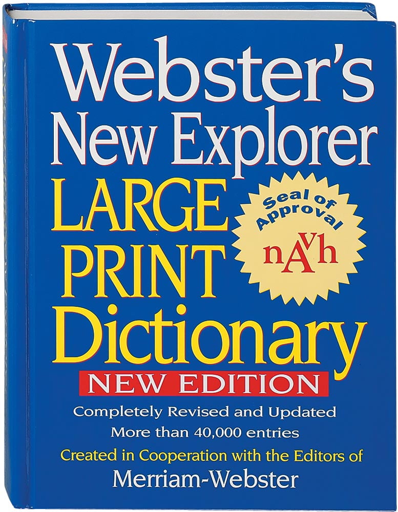 Webster's New Explorer Large Print Dictionary (Hardcover) - Walmart.com ...