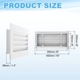 Uxcell 8x16 Inch Gable Vent, 1PCS Aluminum Alloy Wall Shed Vents with ...